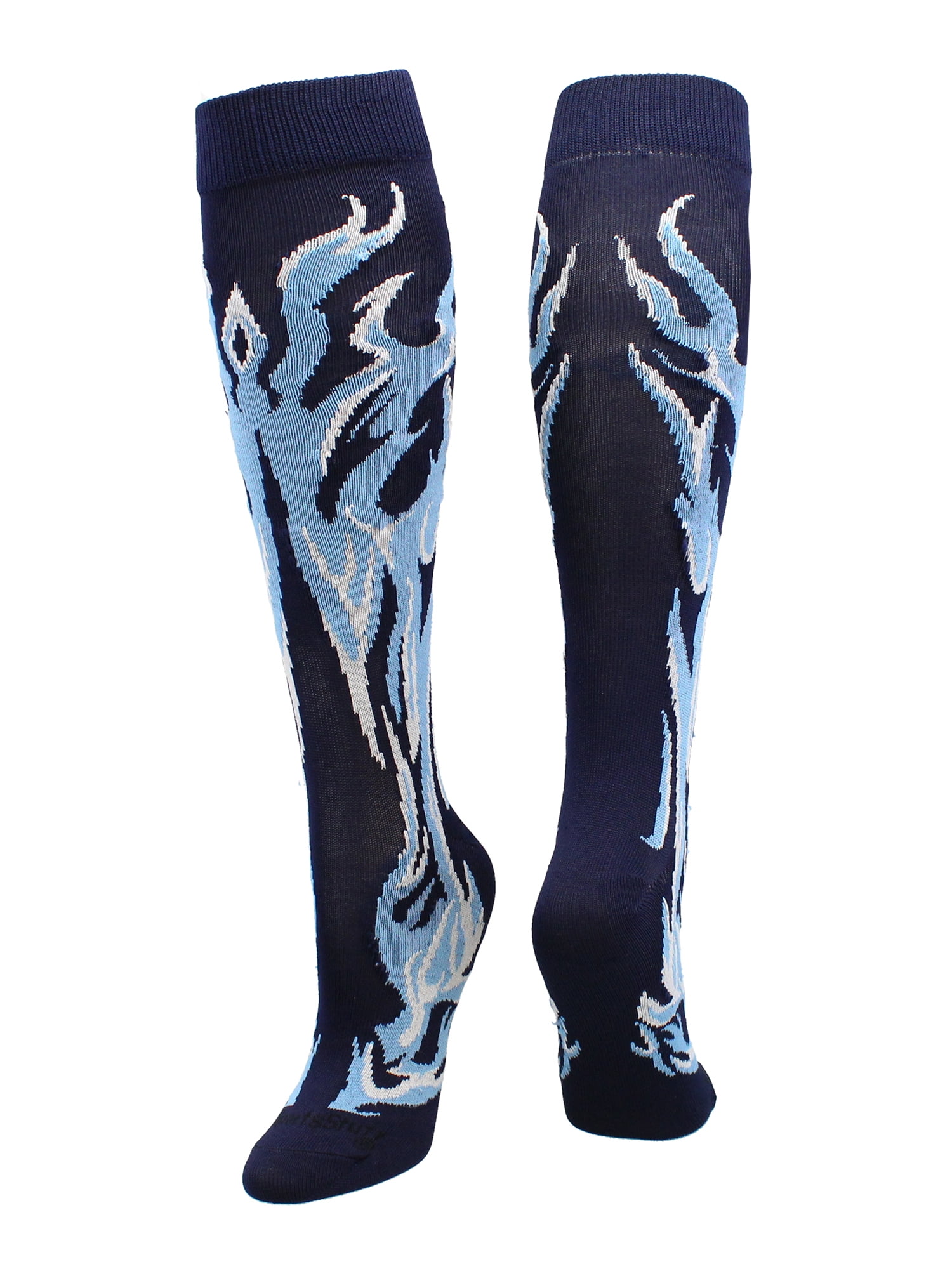 Navy/Columbia Blue/White Over-the-Calf Flame Socks – Kids & Youth ...