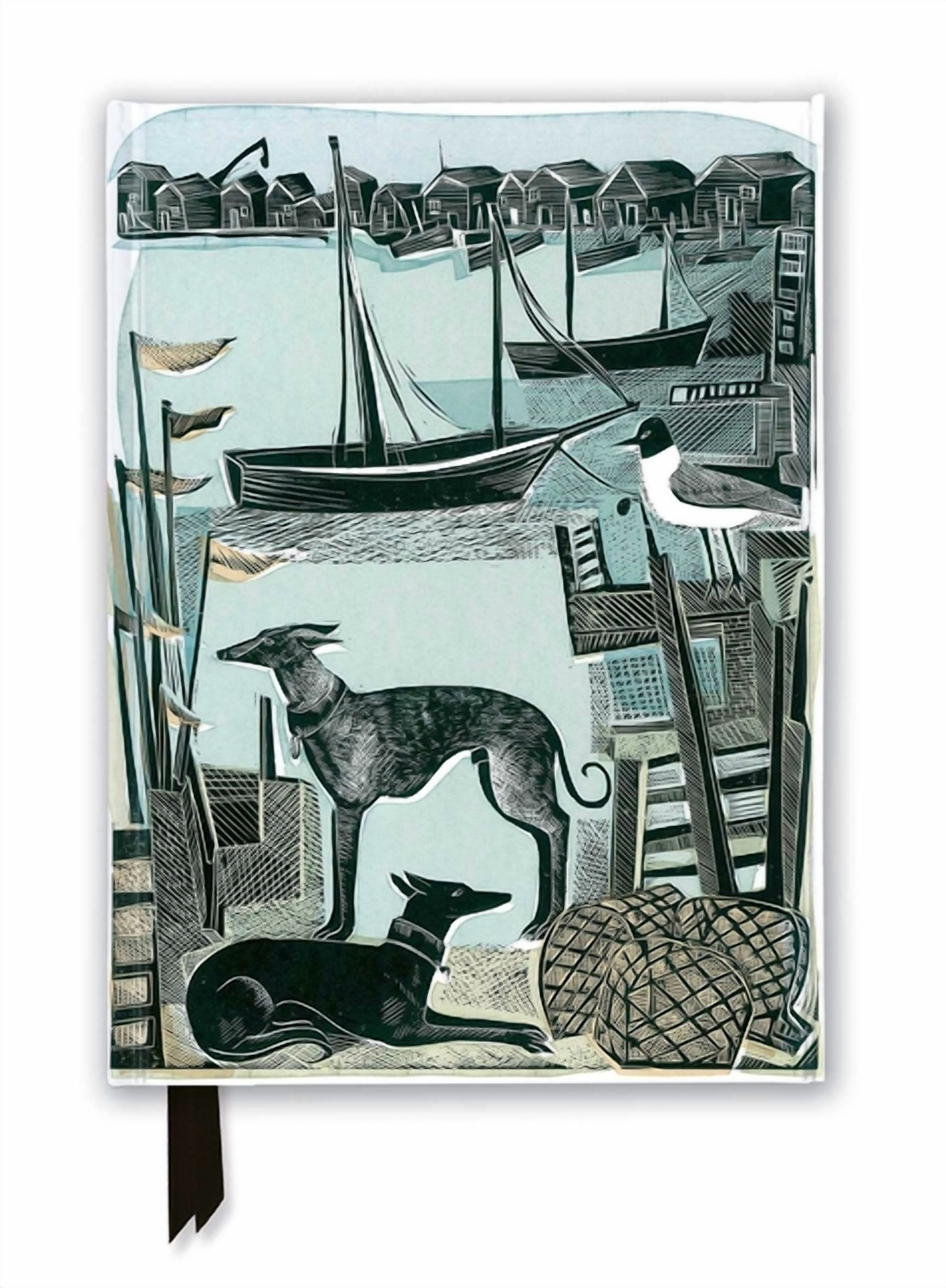 Flame Tree Notebooks: Angela Harding: Harbour Whippets (Foiled Journal ...