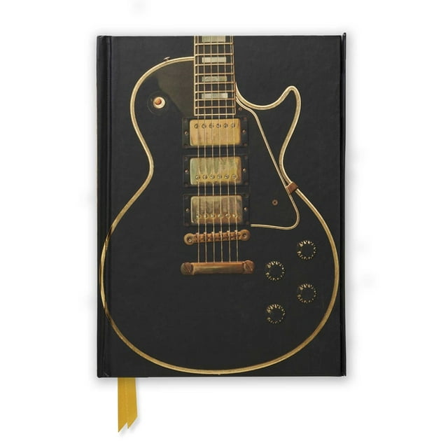 Flame Tree Notebooks: Gibson Les Paul Black Guitar (Foiled Journal ...
