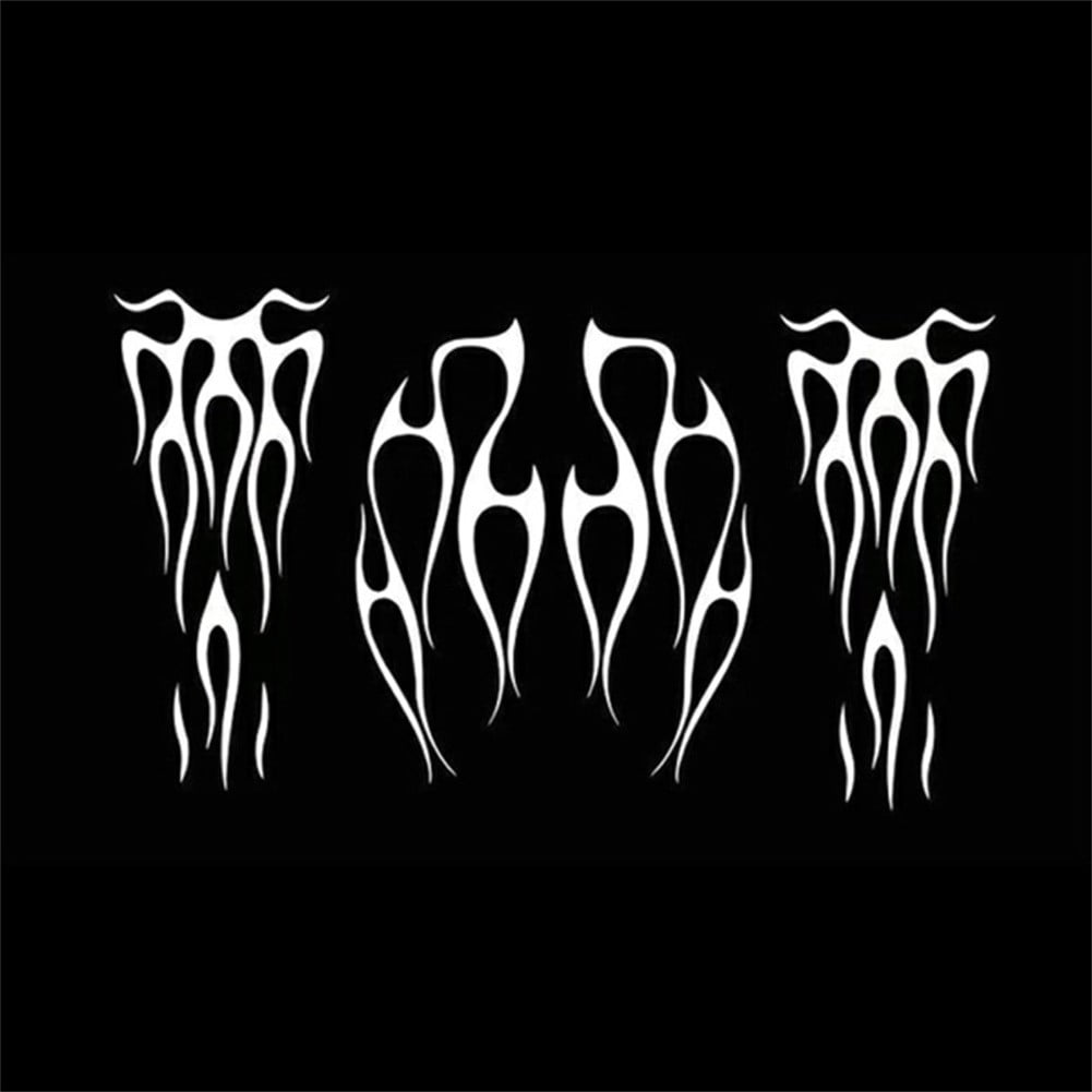 Flame Vinyl Decal Sticker Waterproof For Motorcycle Gas Tank Fender ...