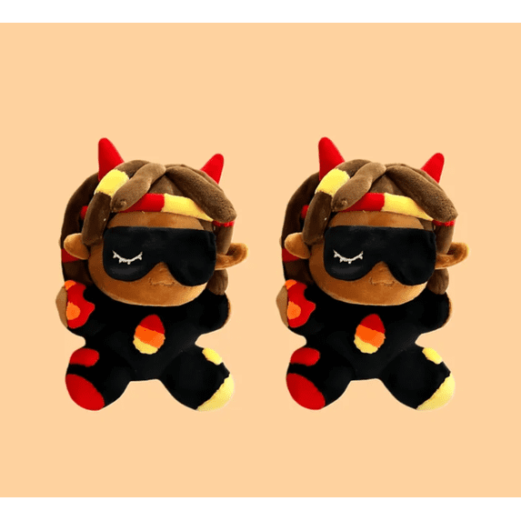 FlameFrags Plush, Black Circle FlameFrags Soft Stuffed Toy, Cuddly ...