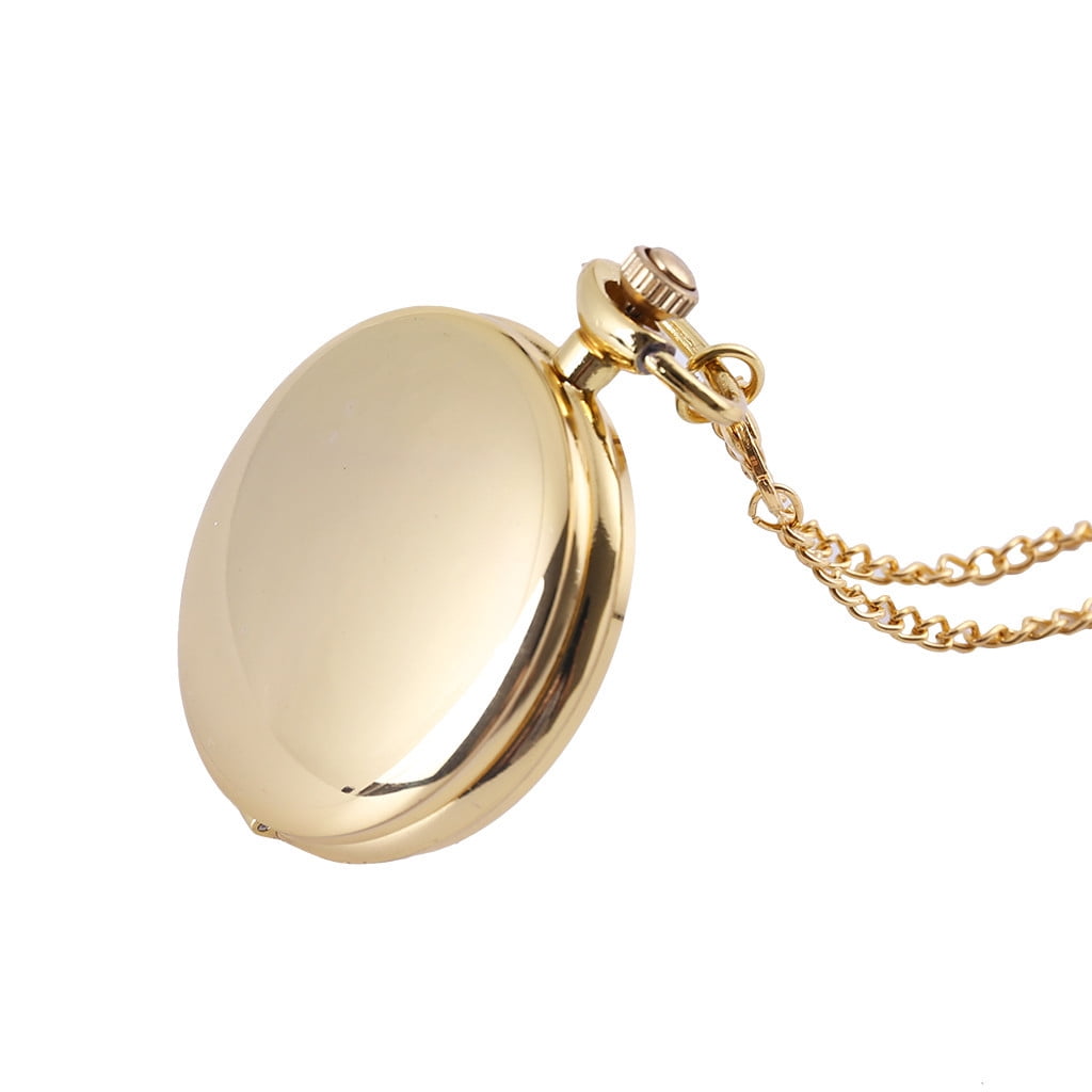 Flameee Watches for Men - Classic Large Two-Faced Gold Fashion Pocket ...