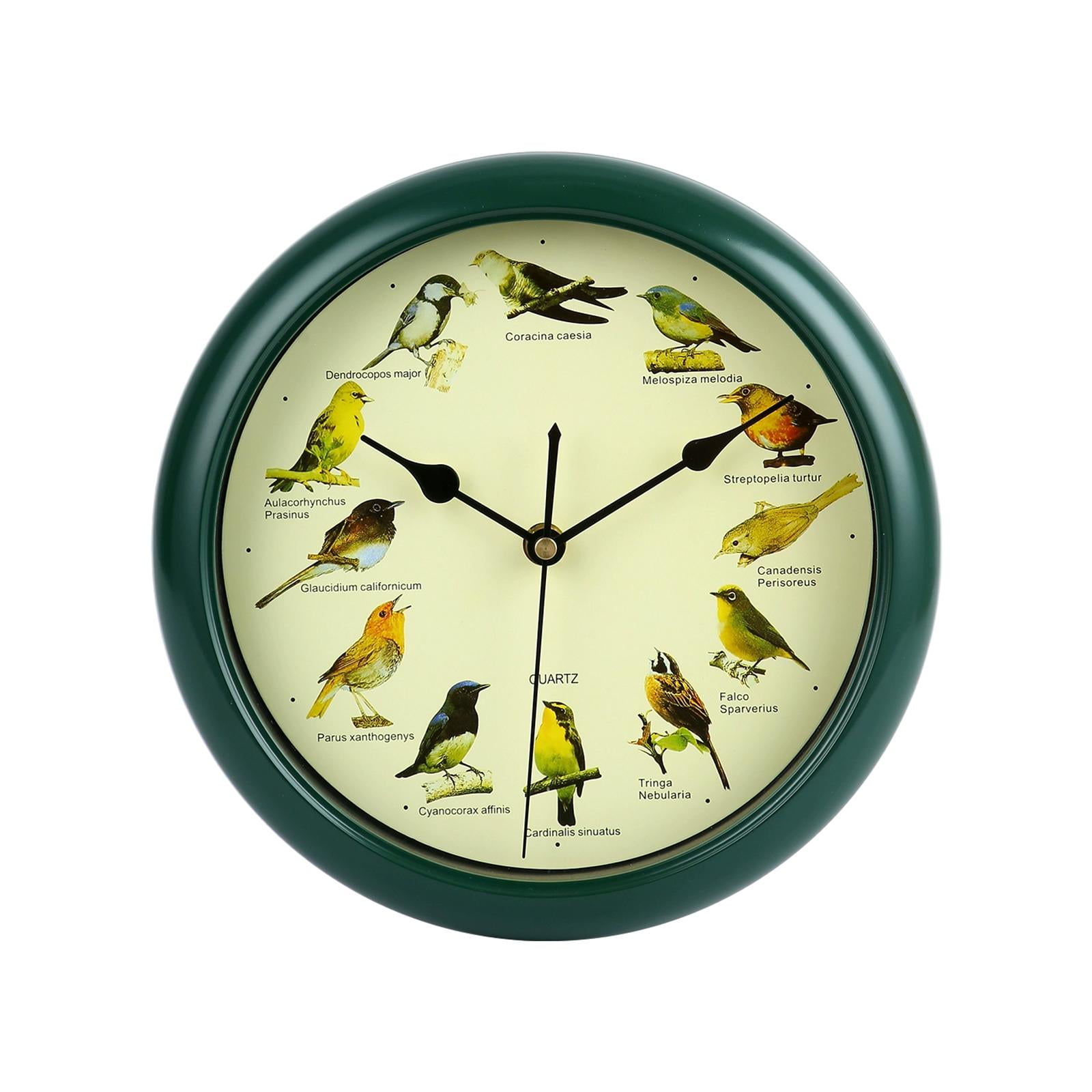 Flameer 10.24" Quartz Singing Bird Indoor Wall Clock, Easy Installation ...