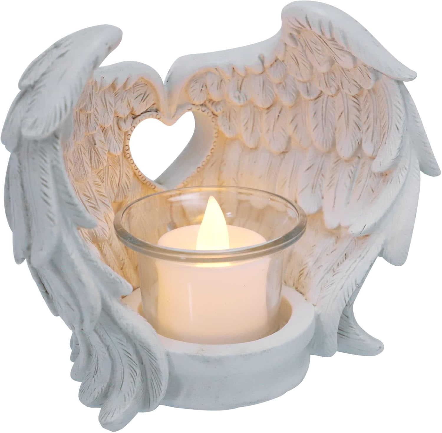 Flameless Candle Angel Wings LED Candle, Battery Operated Candles ...