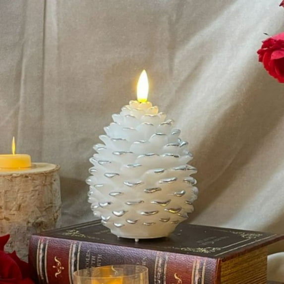 Flameless Candle Lamp under $5! Yannianjz Flameless LED Pinecone Candle ...