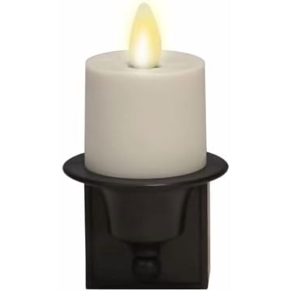 Flameless Candle Nightlight w/Dusk to Dawn Light Dark Auto Sensor ...