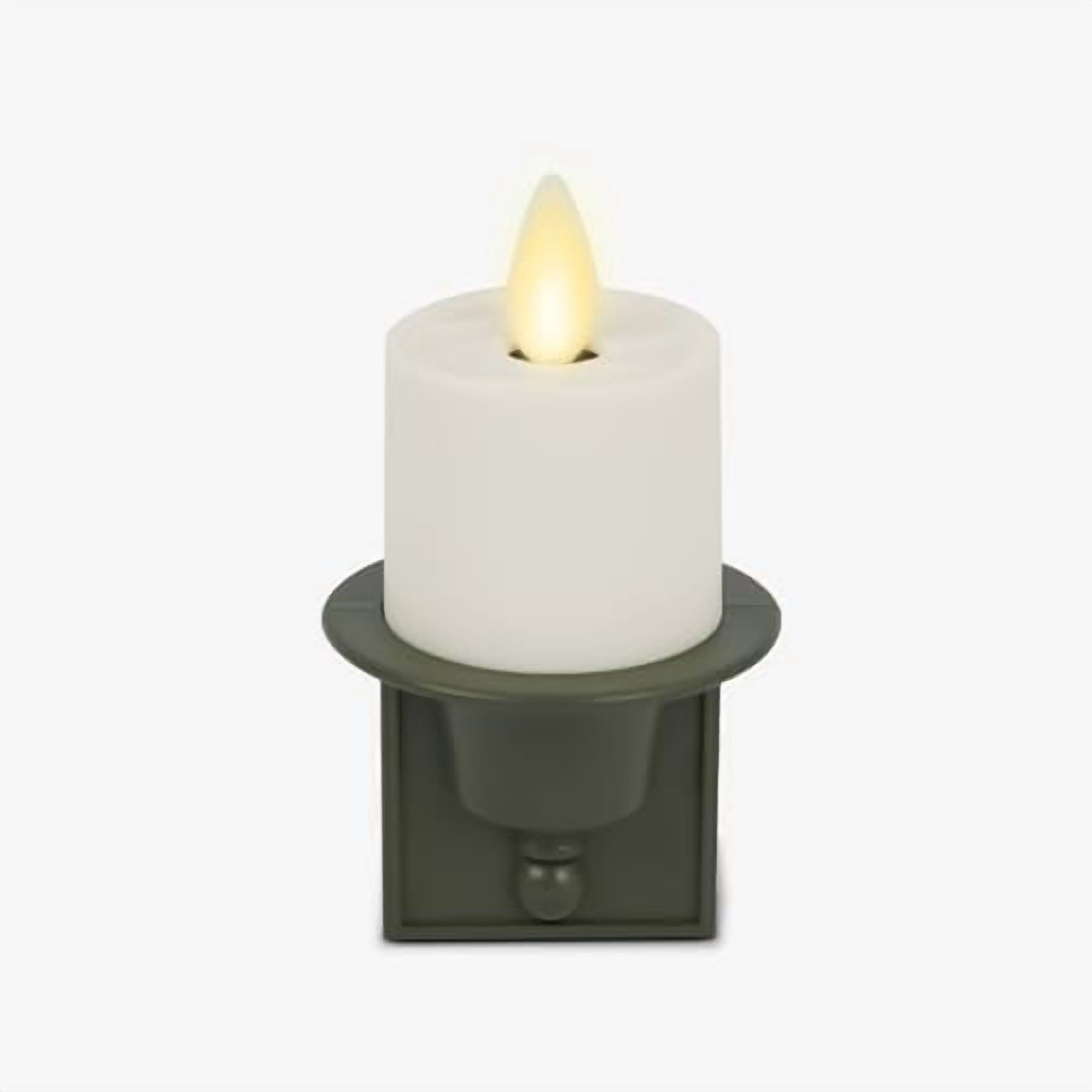 Flameless Candle Nightlight w/Dusk to Dawn Light Dark Auto Sensor ...