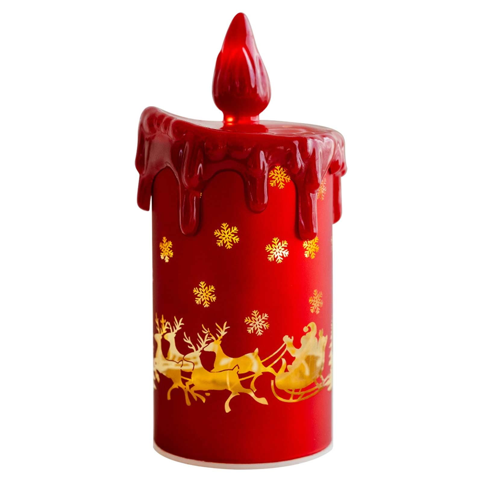 Flameless Candles, Christmas Holiday LED Candles, Snowflake Candle ...