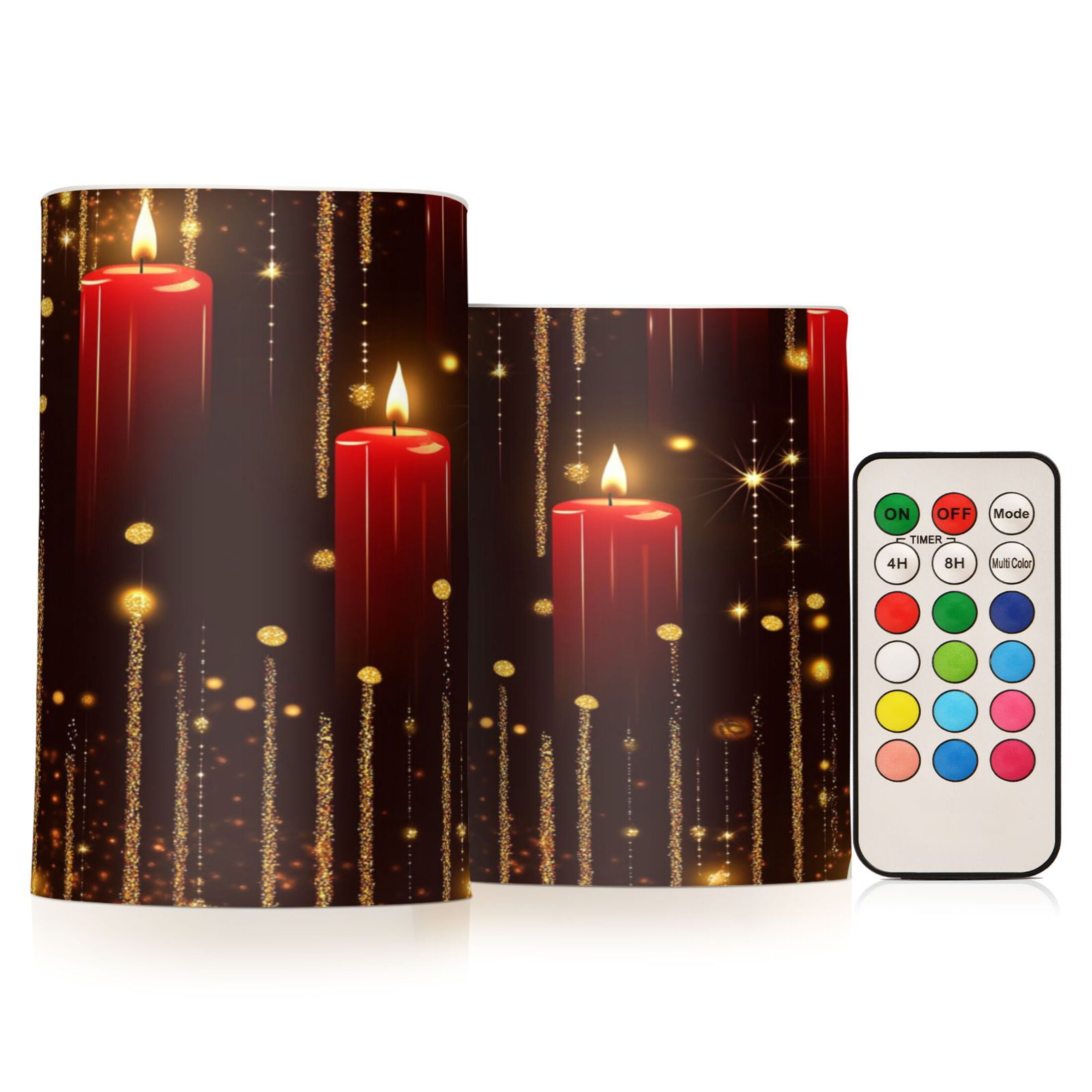 Flameless Candles Lights, Pack of two LED Lights, Dimmable LED Pillar ...