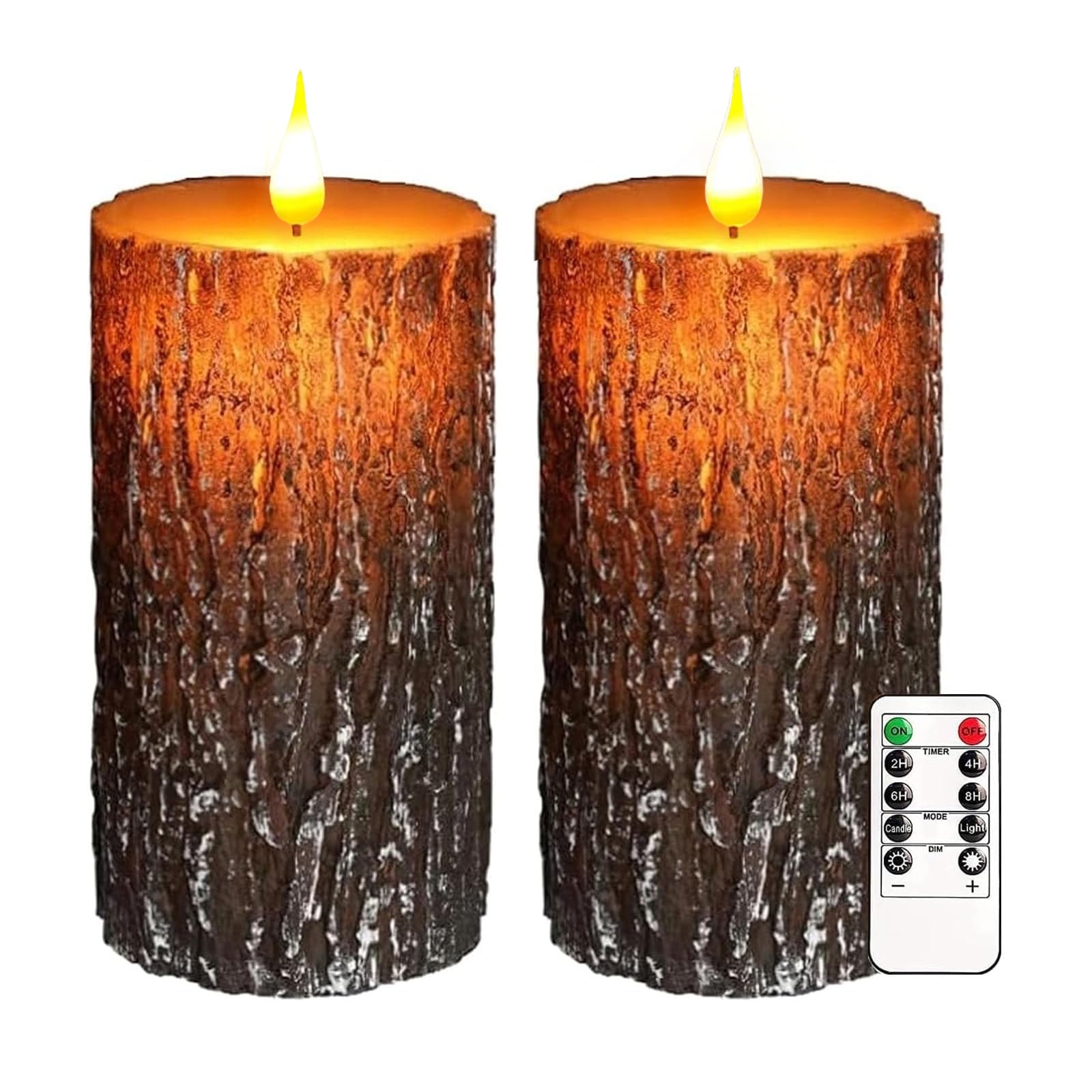 GOUTOOL Flameless Candles Lights, Set of 2 6"x3" Flickering LED Candles ...