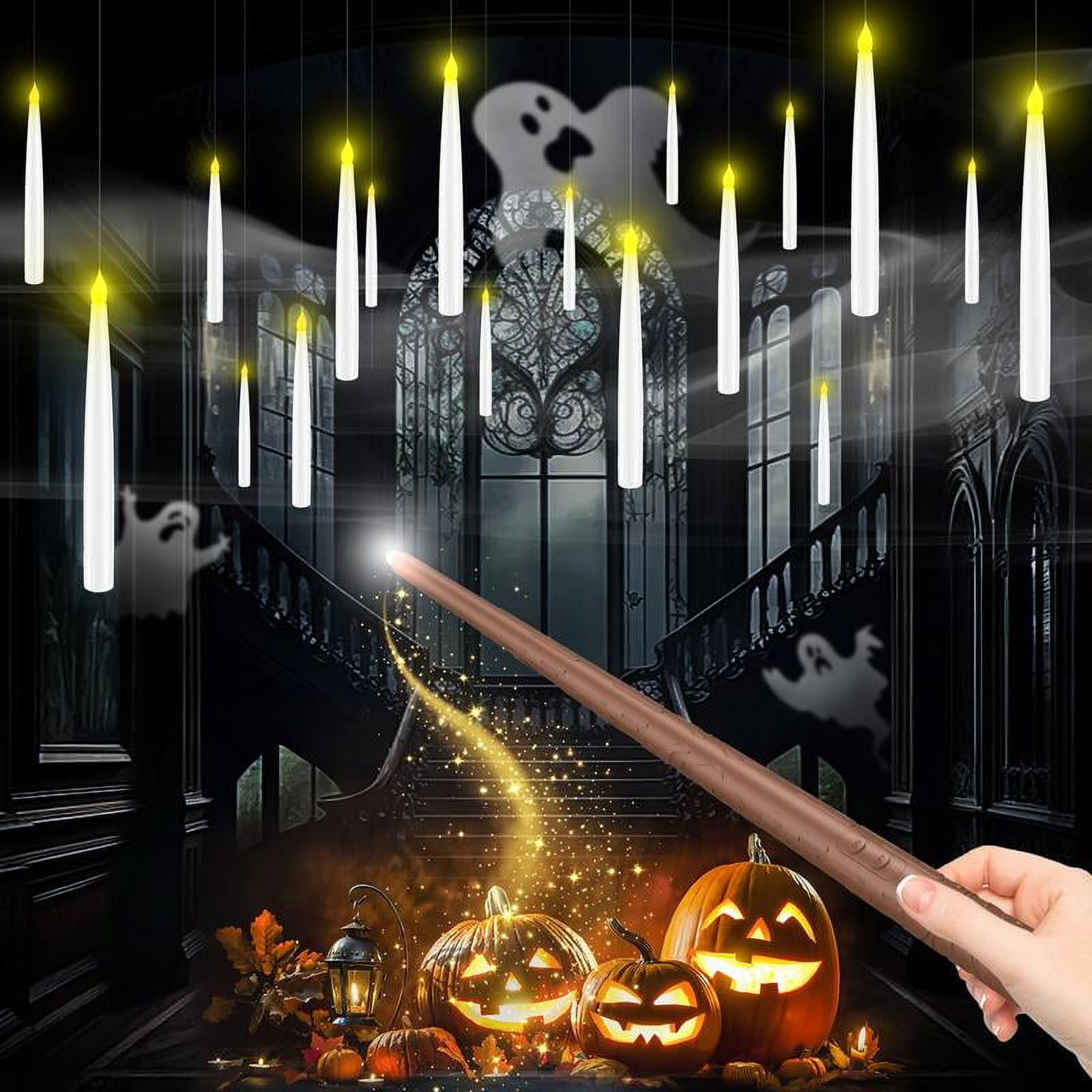 Flameless Candles with Magic Wand Remote for Christmas Decor, 6.6 ...
