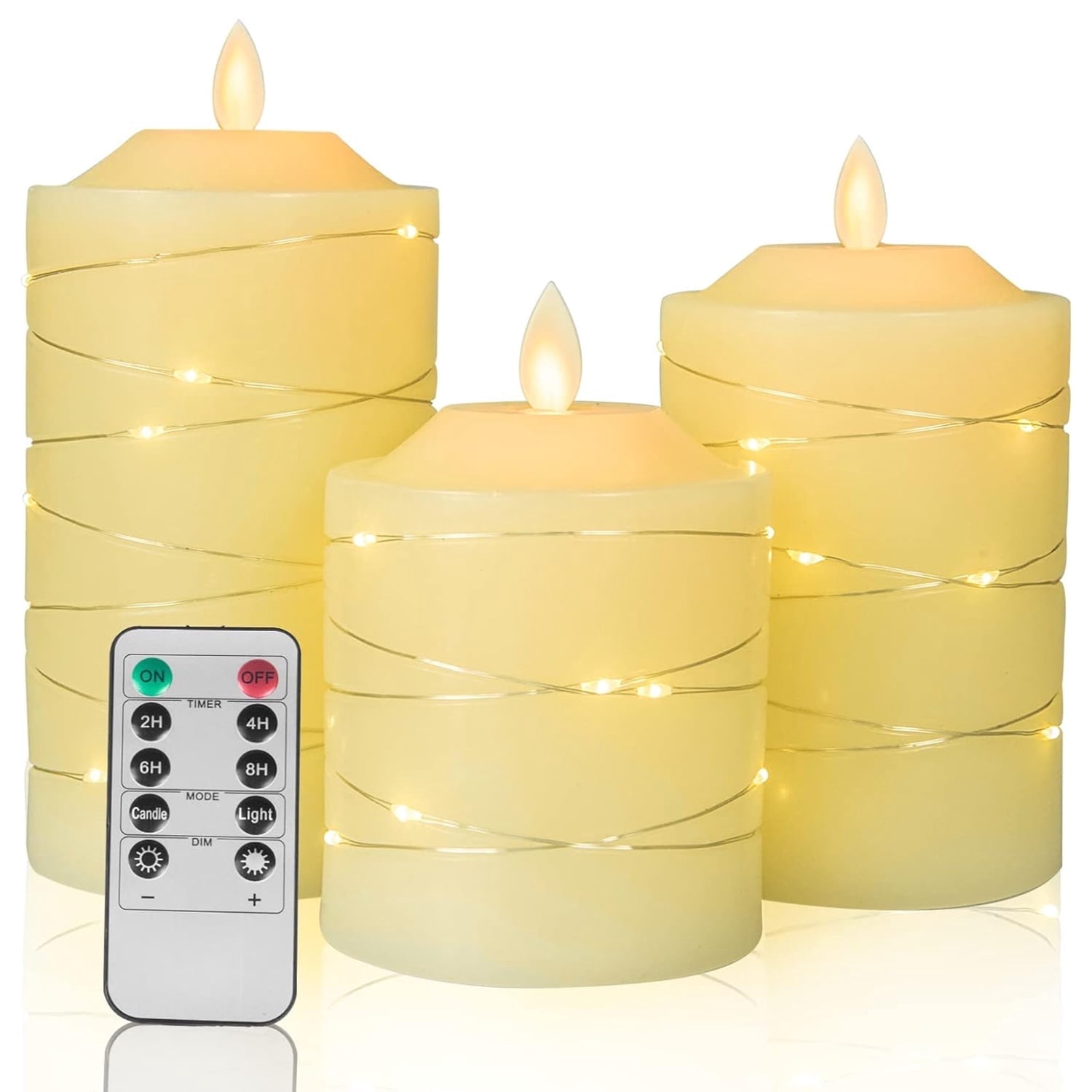 Flameless Candles, Realistic LED Candles with Remote and Timer, Set of ...