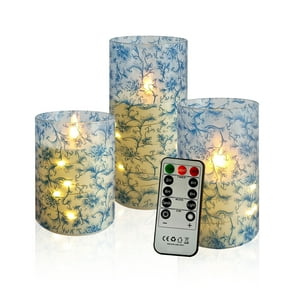 ZHIGAO LED Mini Tea Candles Transparent Cup Flameless Battery-Powered ...
