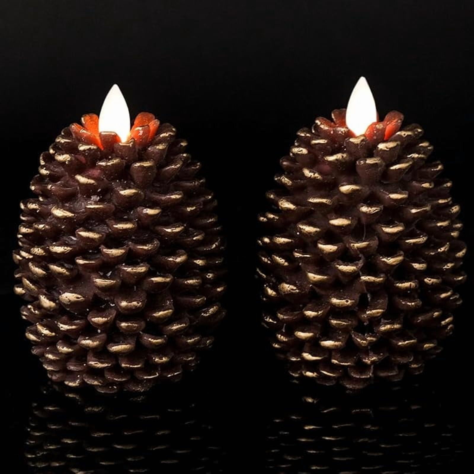 Flameless Candles with Timer, Battery Operated Flickering Wick Real Wax ...