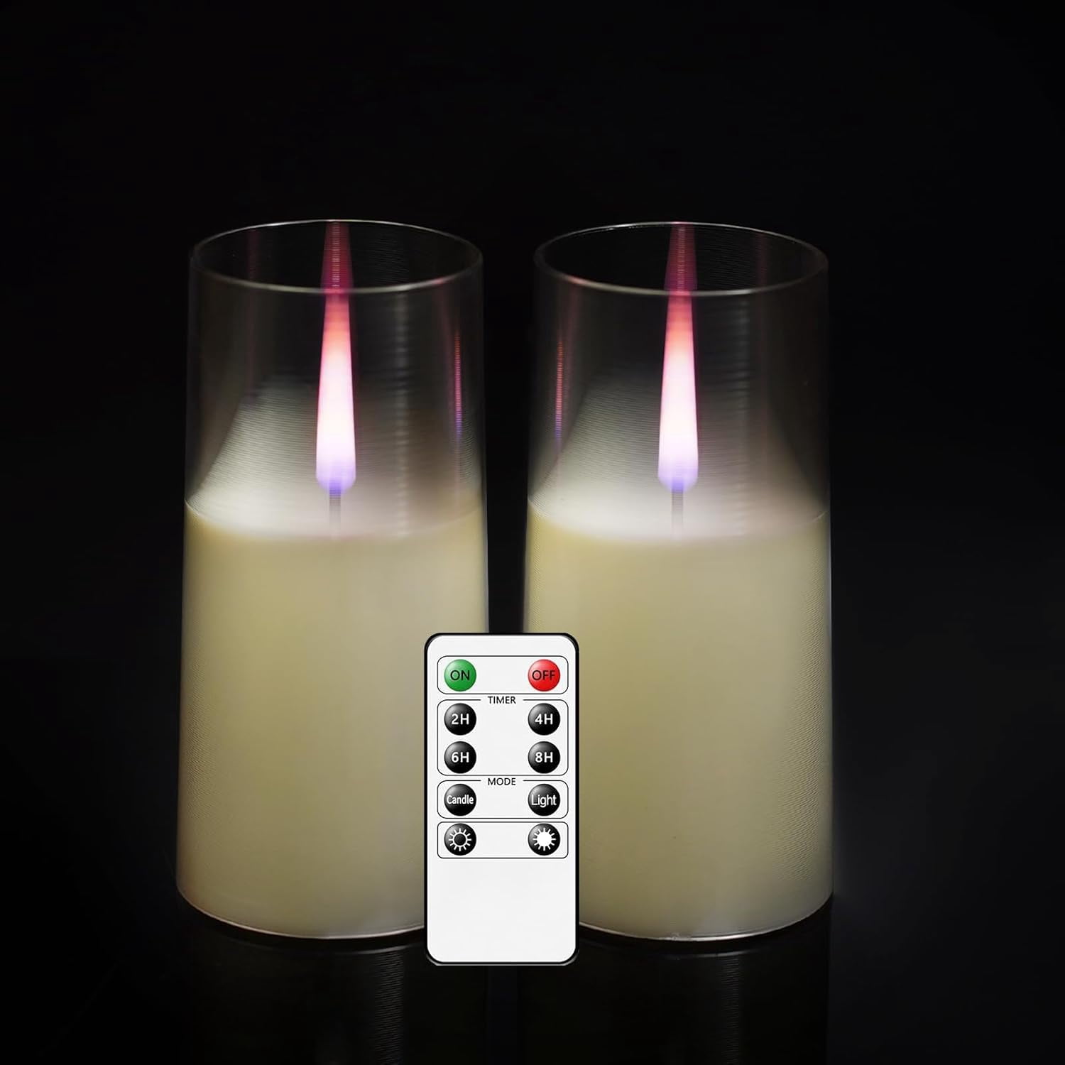 Flameless Candles Upgraded Realistic Flickering Flame,Battery Operated ...