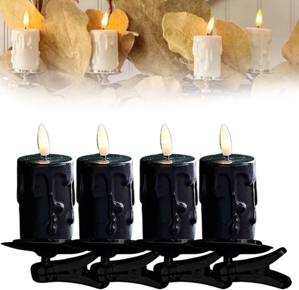 Flameless Clip-On Christmas Tree Candles, Battery Operated Led Taper ...