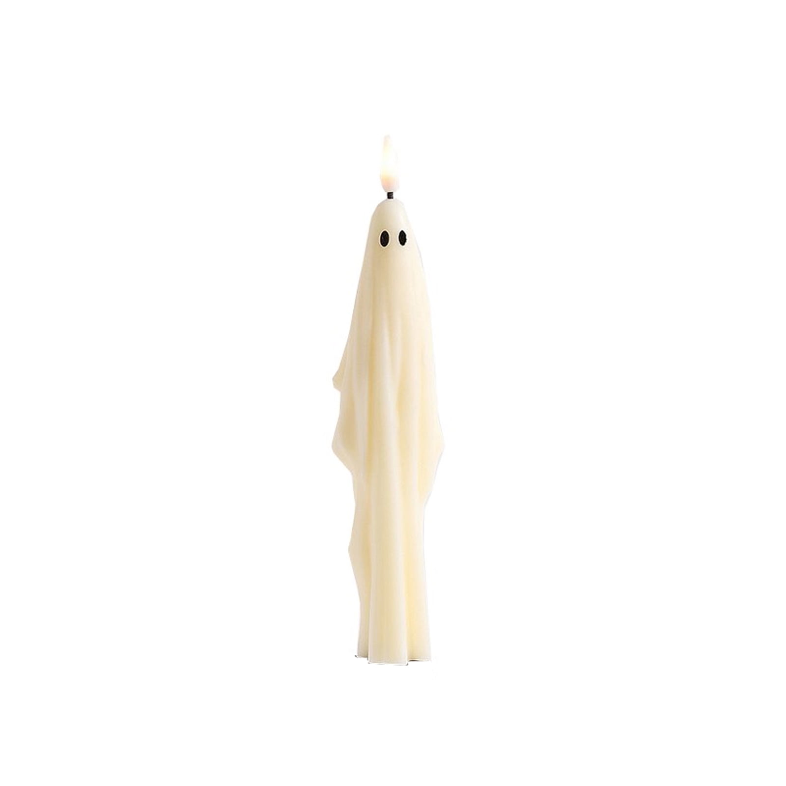 Flameless Ghost Taper Candle – Halloween Decorations Indoor, Cute Ghost ...