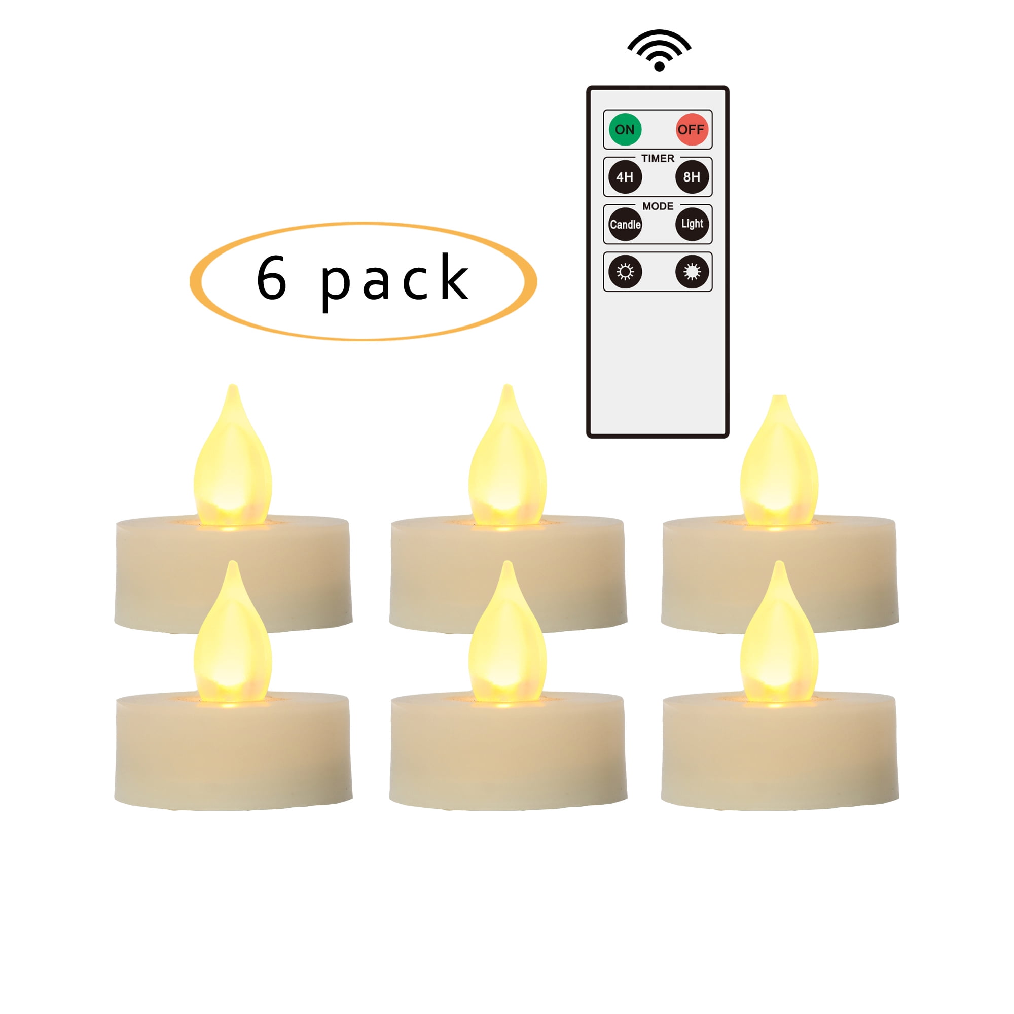 Flameless LED Battery Operated Tea Light Candles with Remote and Timer ...