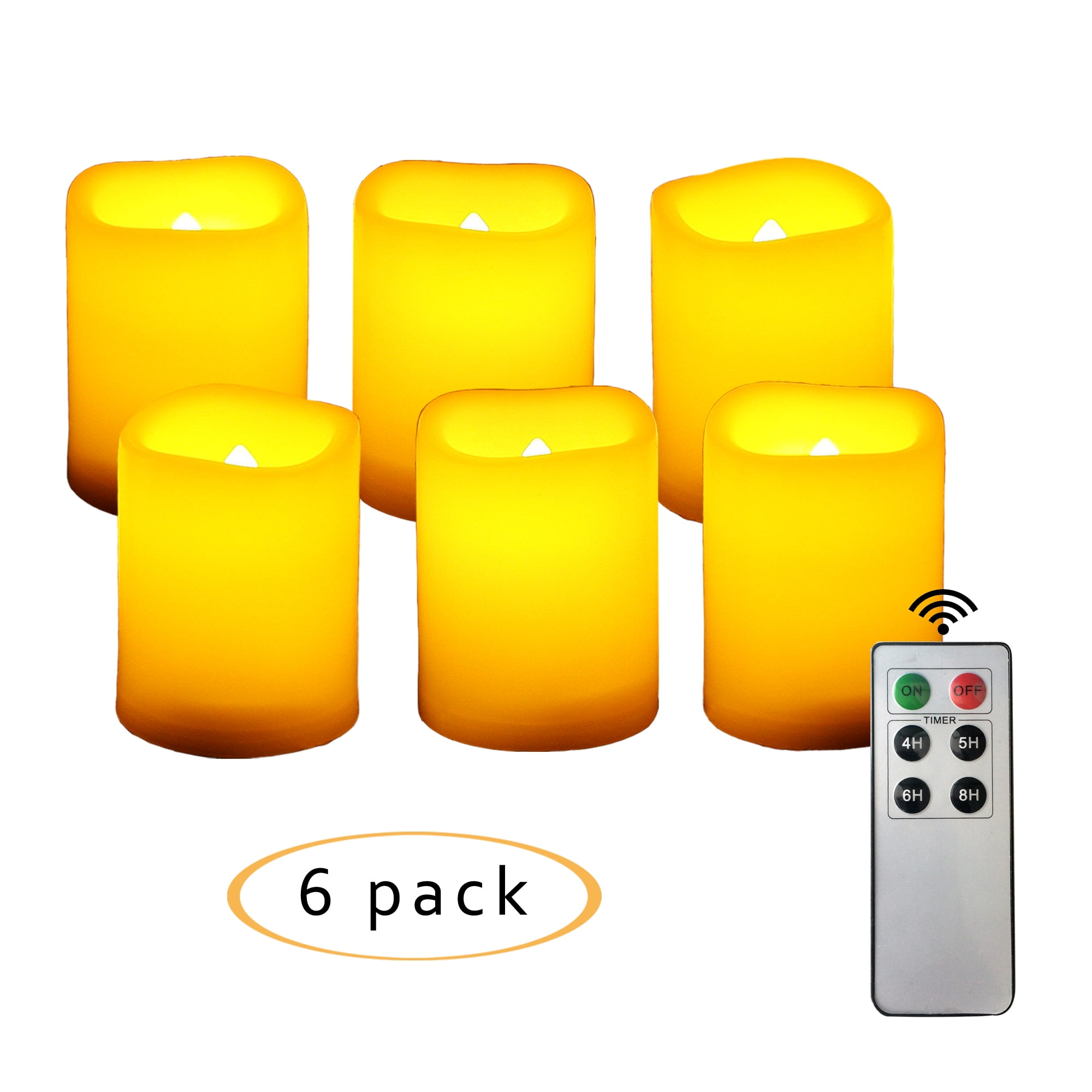 Flameless LED Battery Operated Votive Candles with Remote and Timer 1.5 ...