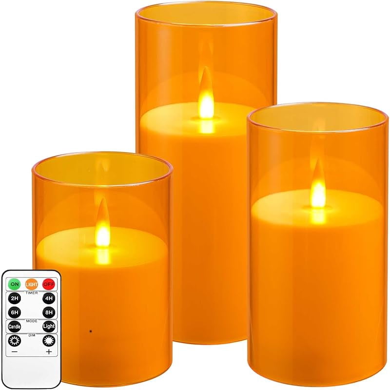 Flameless LED Candles, New Analog 3D Wick Battery Powered Candle, Fake ...
