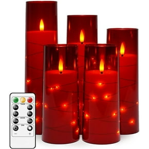 Flameless Candles & LED Candles | Red - Walmart.com