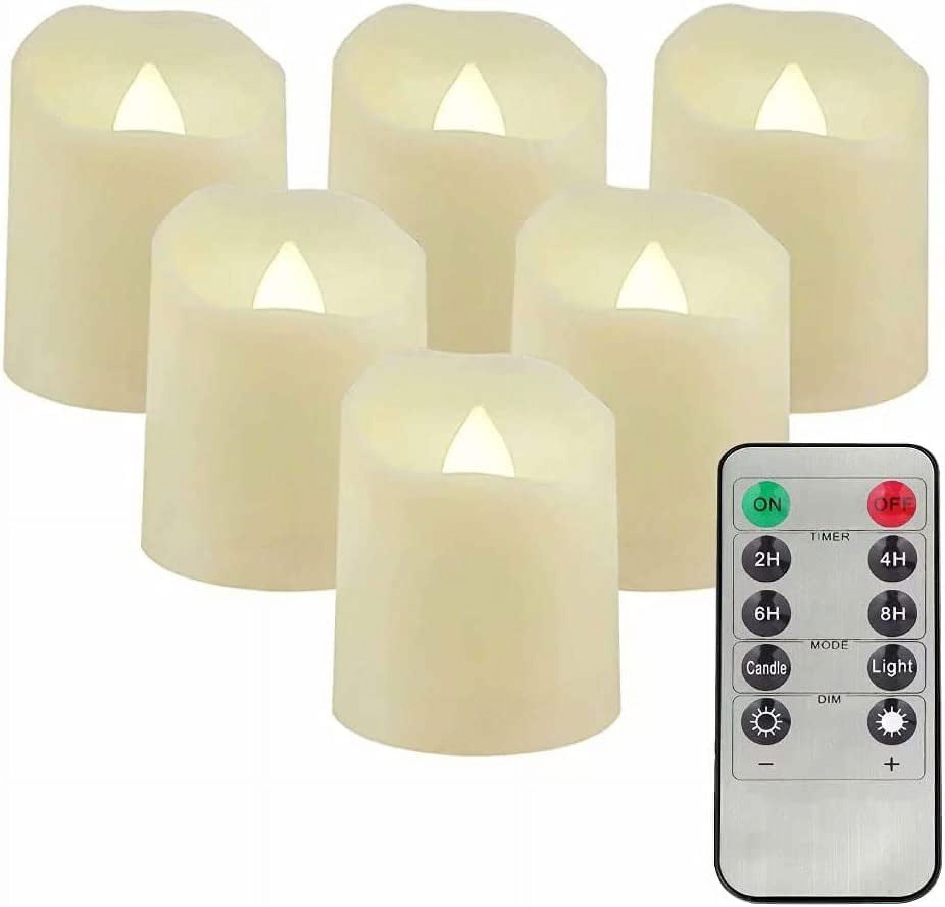 Flameless LED Tea Light CR2450 Battery Operated Electric Candles 12 pcs ...