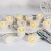 Timer Flickering Tea Lights 24pcs Flickering LED Candles with Timer ...