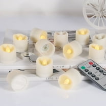 Timer Flickering Tea Lights 24pcs Flickering LED Candles with Timer ...
