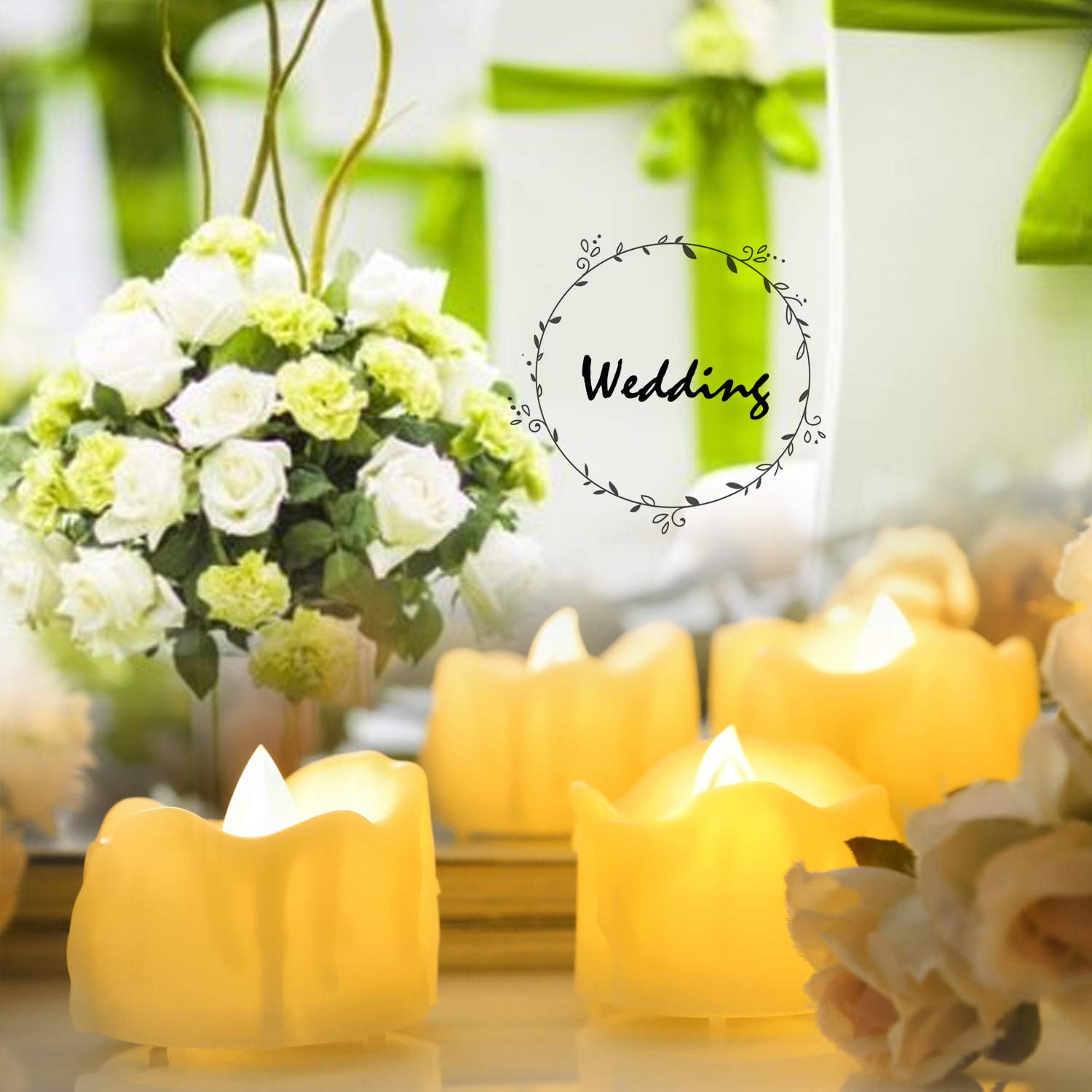 Flameless Led Battery Operated Tealight Candles Long Lasting Electric ...