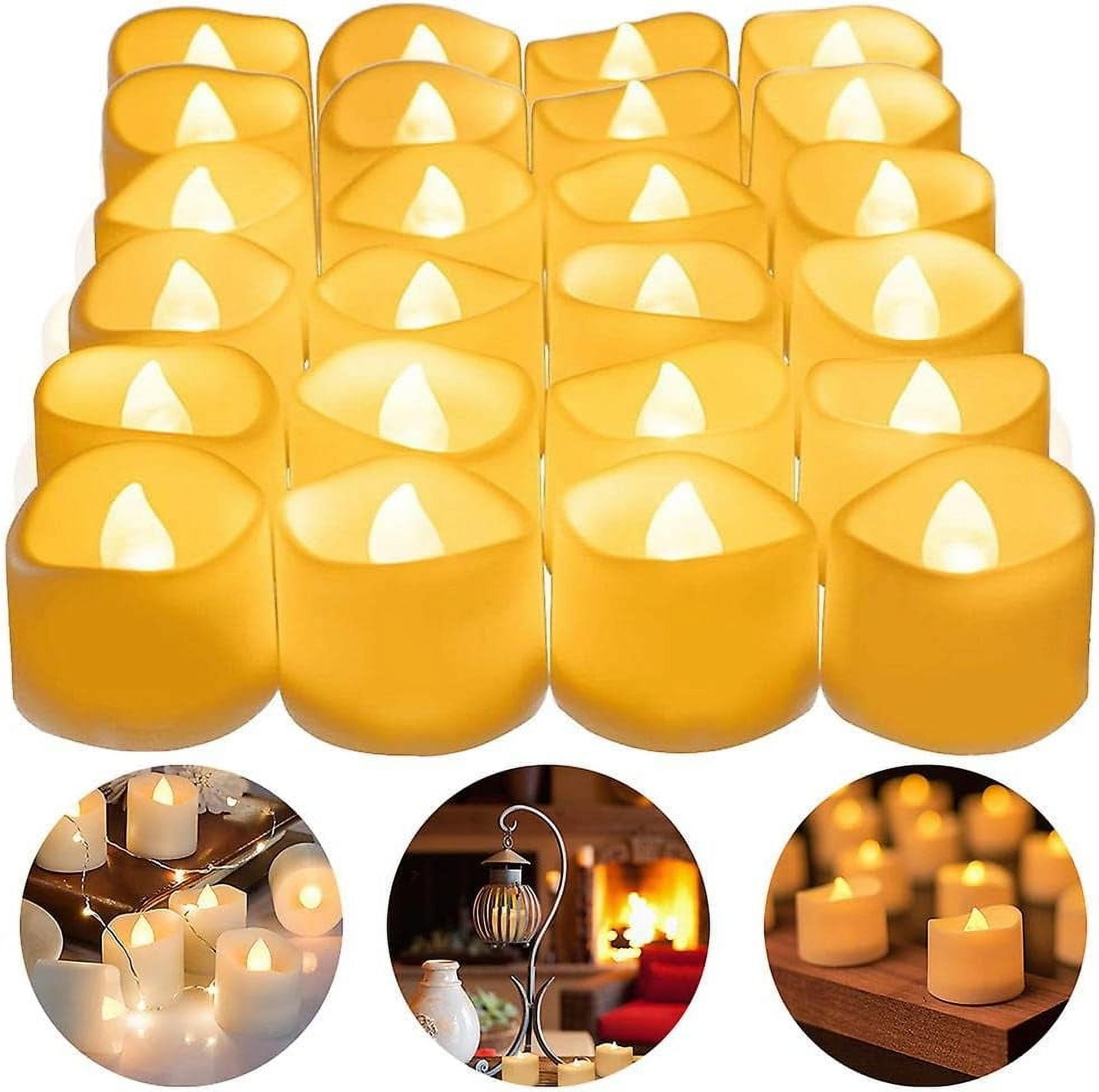 Flameless Tea Lights Candles - Romantic LED Votive Candles for Wedding ...
