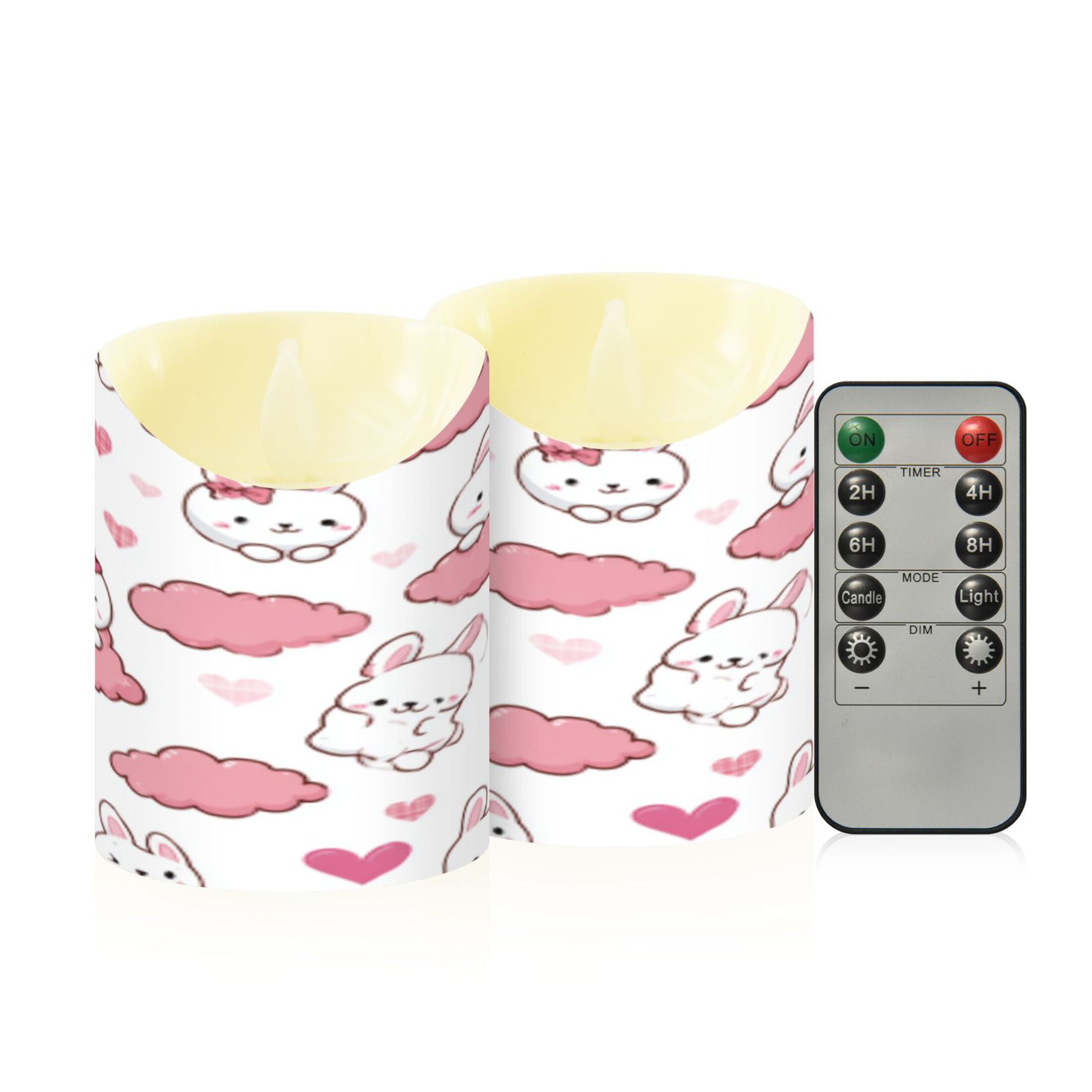Flameless Themed LED Candles Decorative With Bunny Cloud Heart Paradise ...