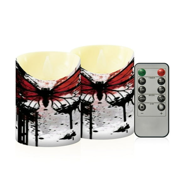 Flameless Themed LED Candles Decorative With Butterfly's Fiery Dance ...
