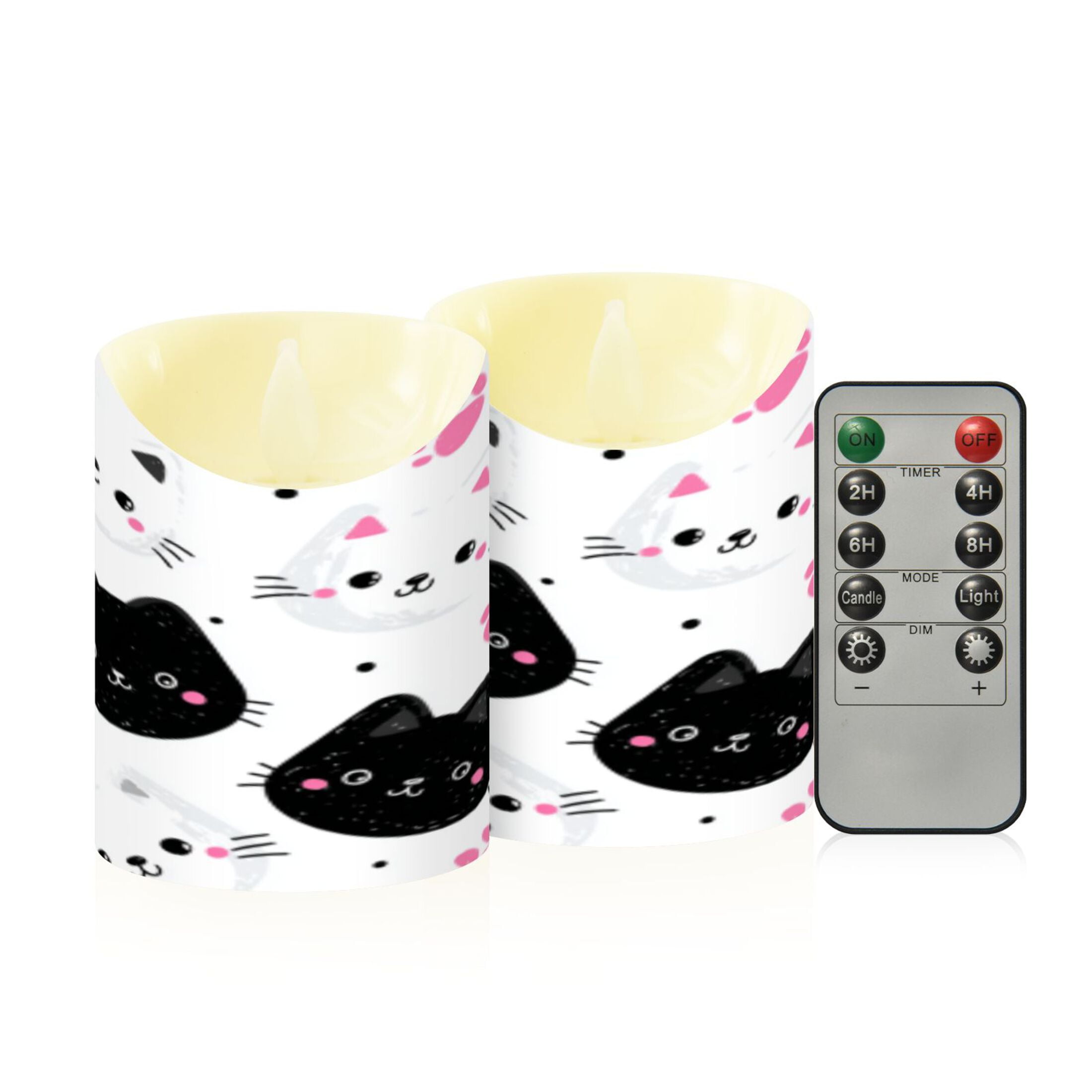 Flameless Themed LED Candles Decorative With Cat Paw Playful Mix ...