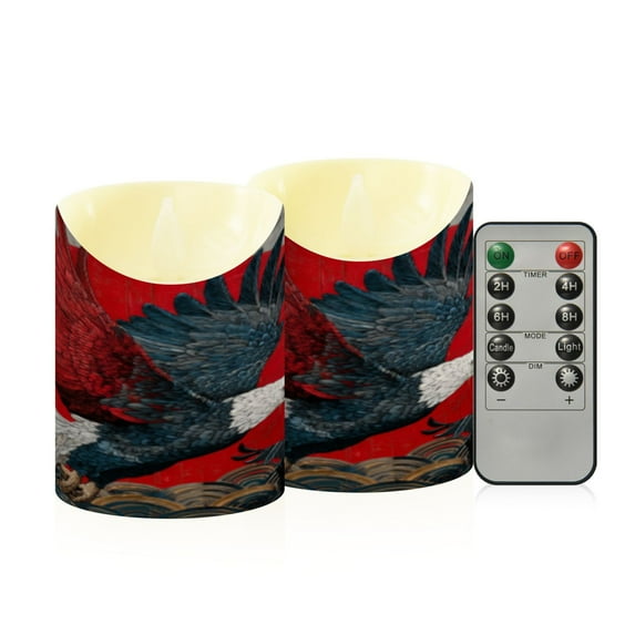 Flameless Themed LED Candles Decorative With Clash Of Feathers and Fire ...