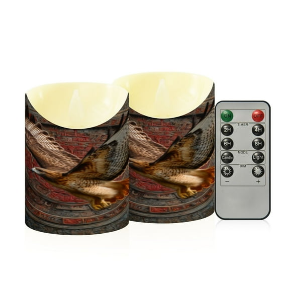 Flameless Themed LED Candles Decorative With Eagle's Ancient Emblem ...