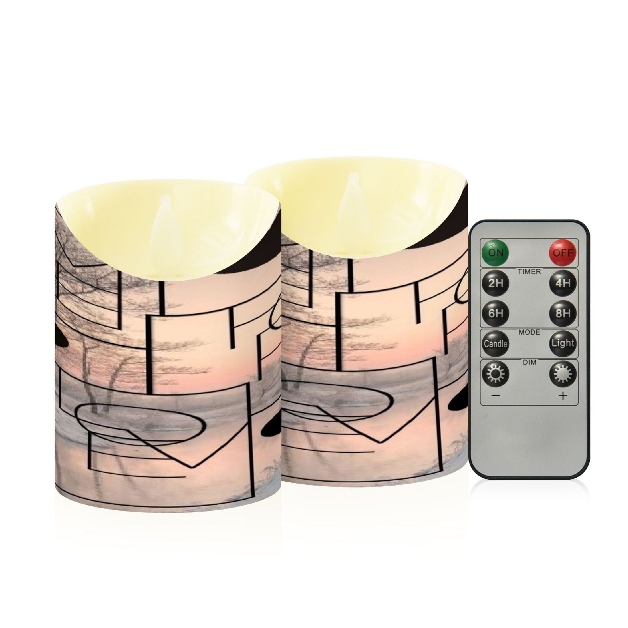 Flameless Themed LED Candles Decorative With Heart Pattern Pattern ...