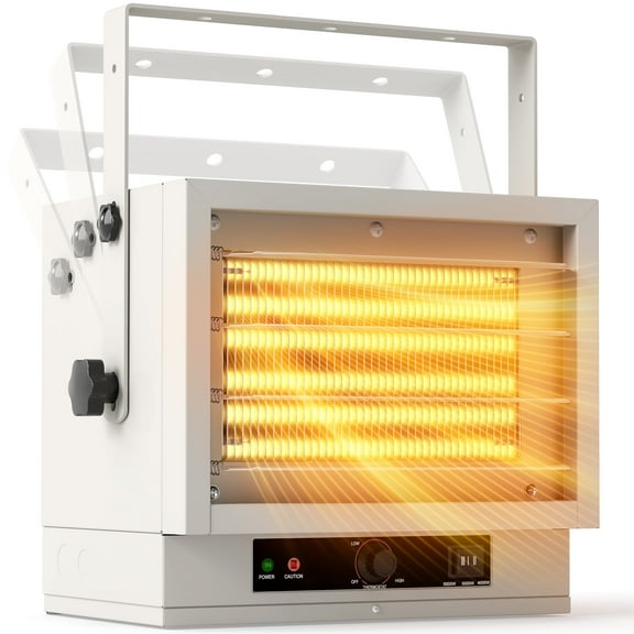 10000W 240V Electric Garage Heater with Remote, Fan-Forced Ceiling ...