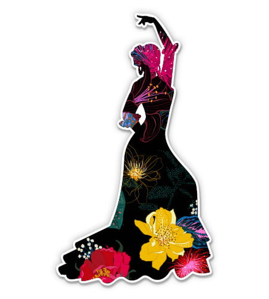 Flamenco Dancer - 12" Vinyl Sticker Waterproof Decal - Walmart.com
