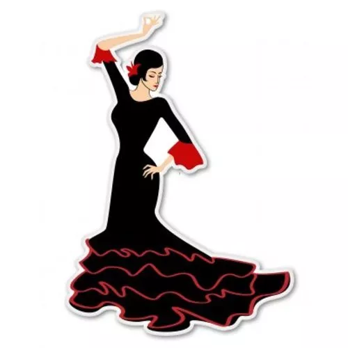 Flamenco Dancer Car Sticker Phone Decal Water Bottle Stickers Car ...