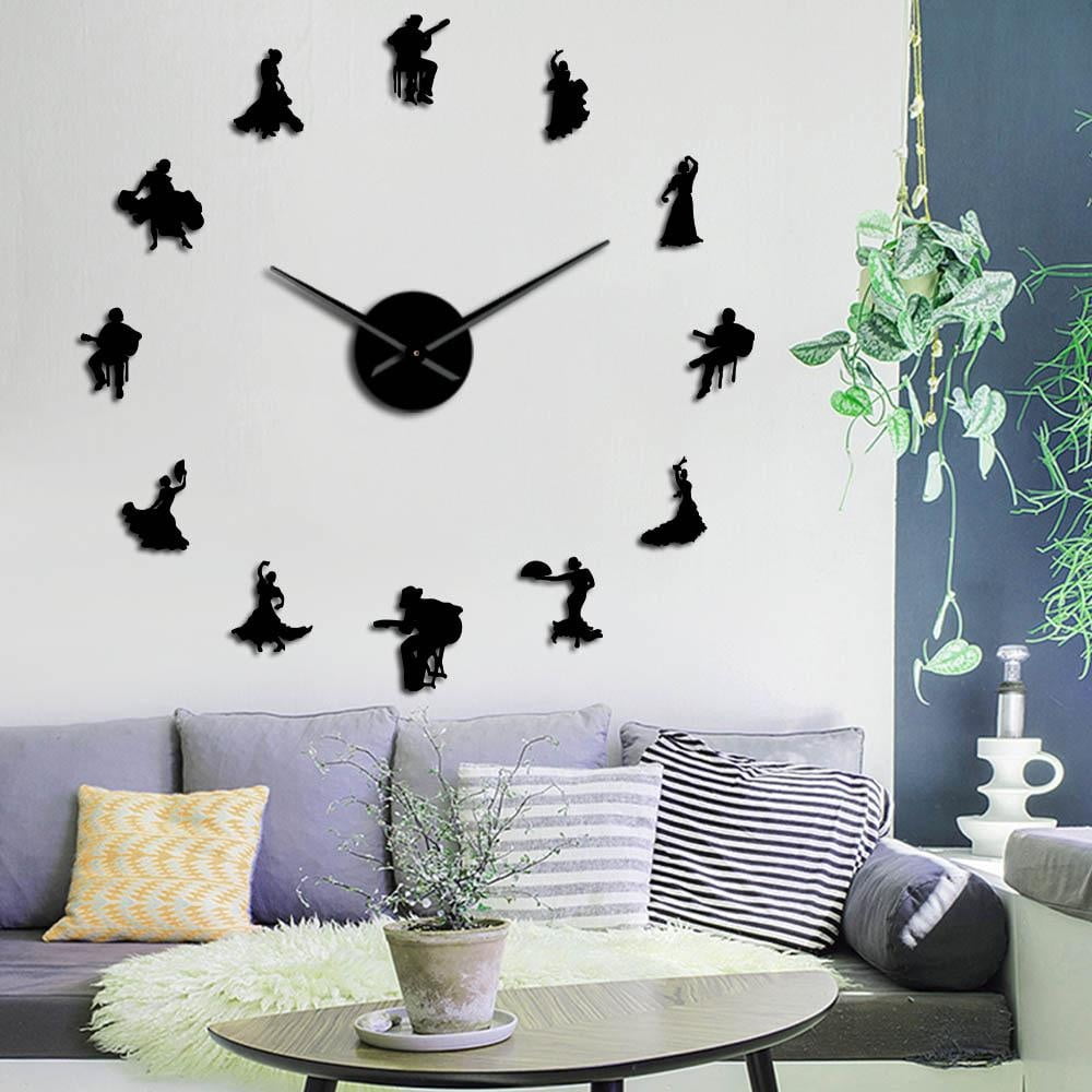 Flamenco Dancers Mirror Effect Big Time Wall Clocks Spanish Dancer ...