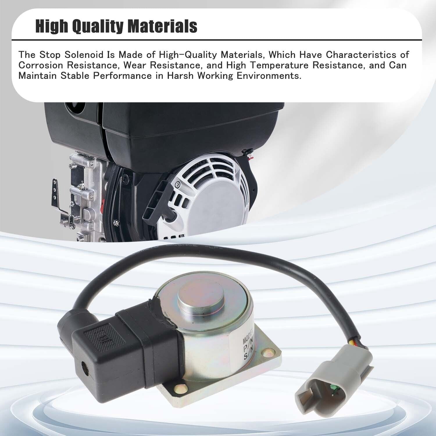 Flameout Solenoid Valve 12V Stop Shutoff Control Valve Fit for Hatz L M ...