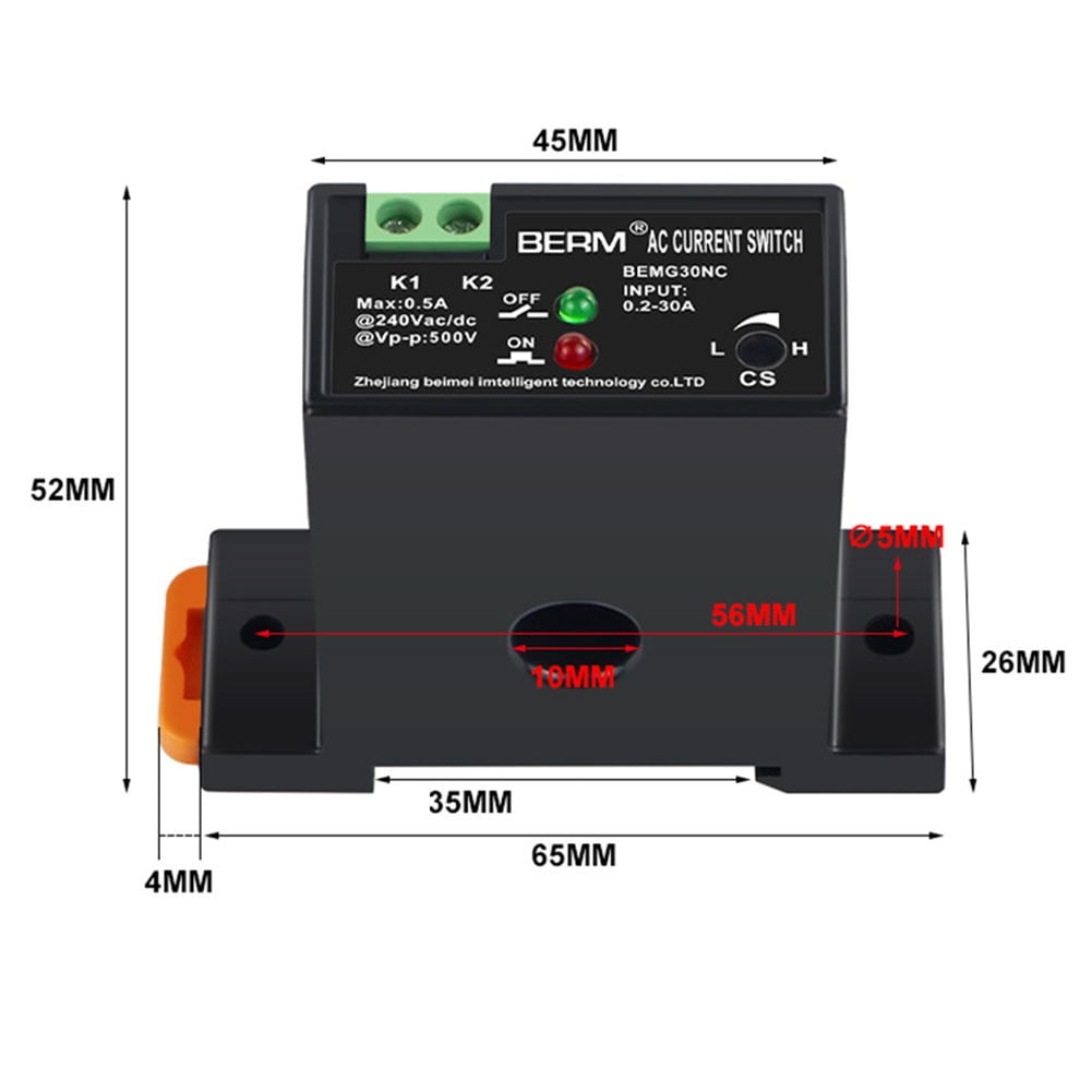 Flameproof Adjustable AC Current Sensing Switch Self-Powered Sensing ...