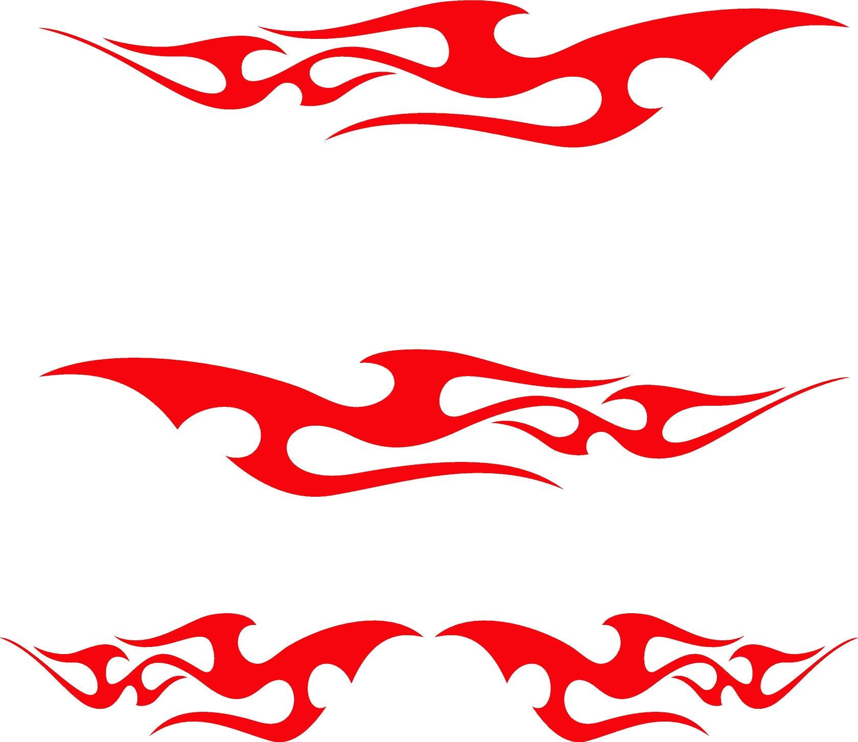 Flames Decals Golf Cart Car Truck Boat Go Cart Stickers Tribal TF000 ...