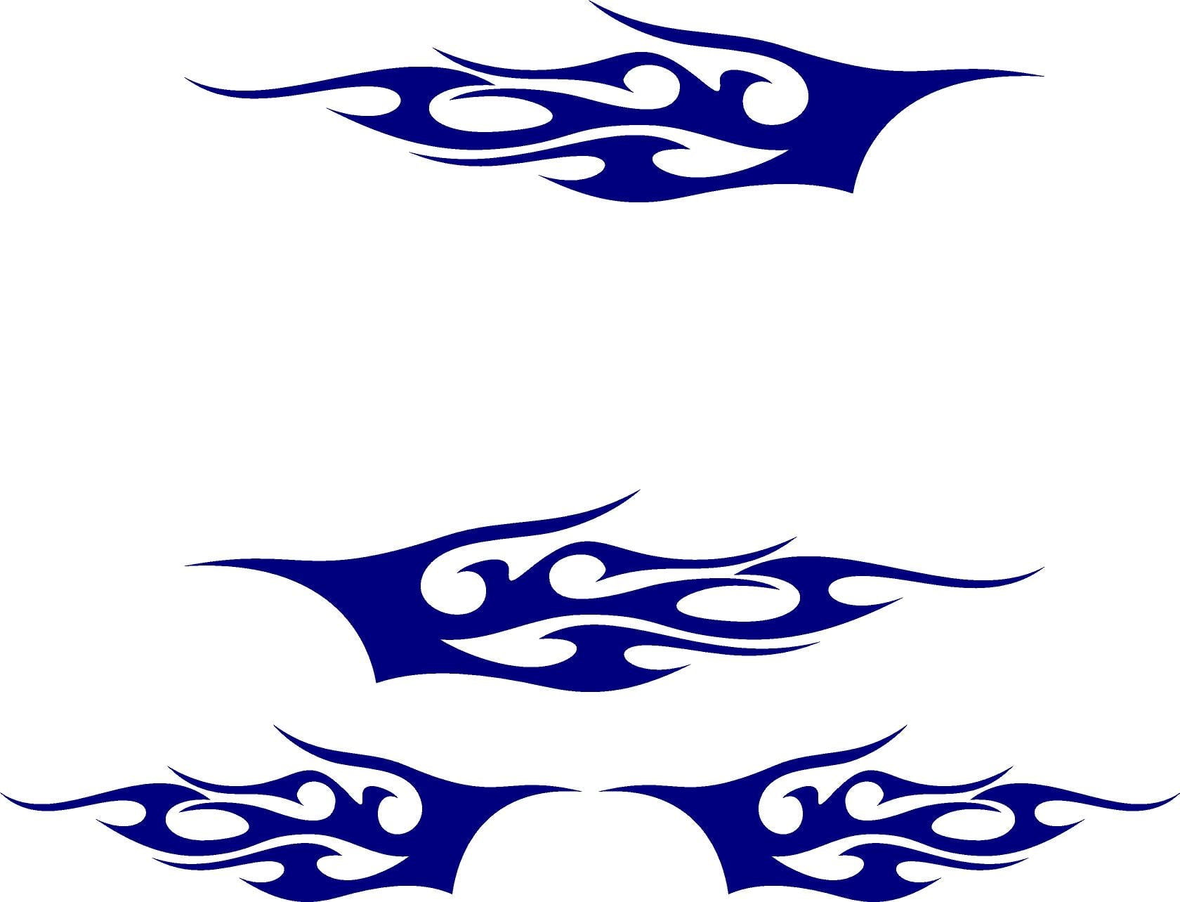 Flames Decals Golf Cart Car Truck Boat Go Cart Stickers Tribal TF006 ...
