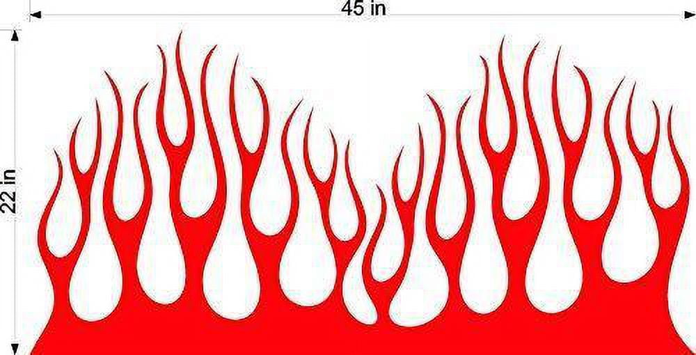 Flames Fire Hood Auto Truck Dune Buggy Side by Side ATV Decals Stickers ...