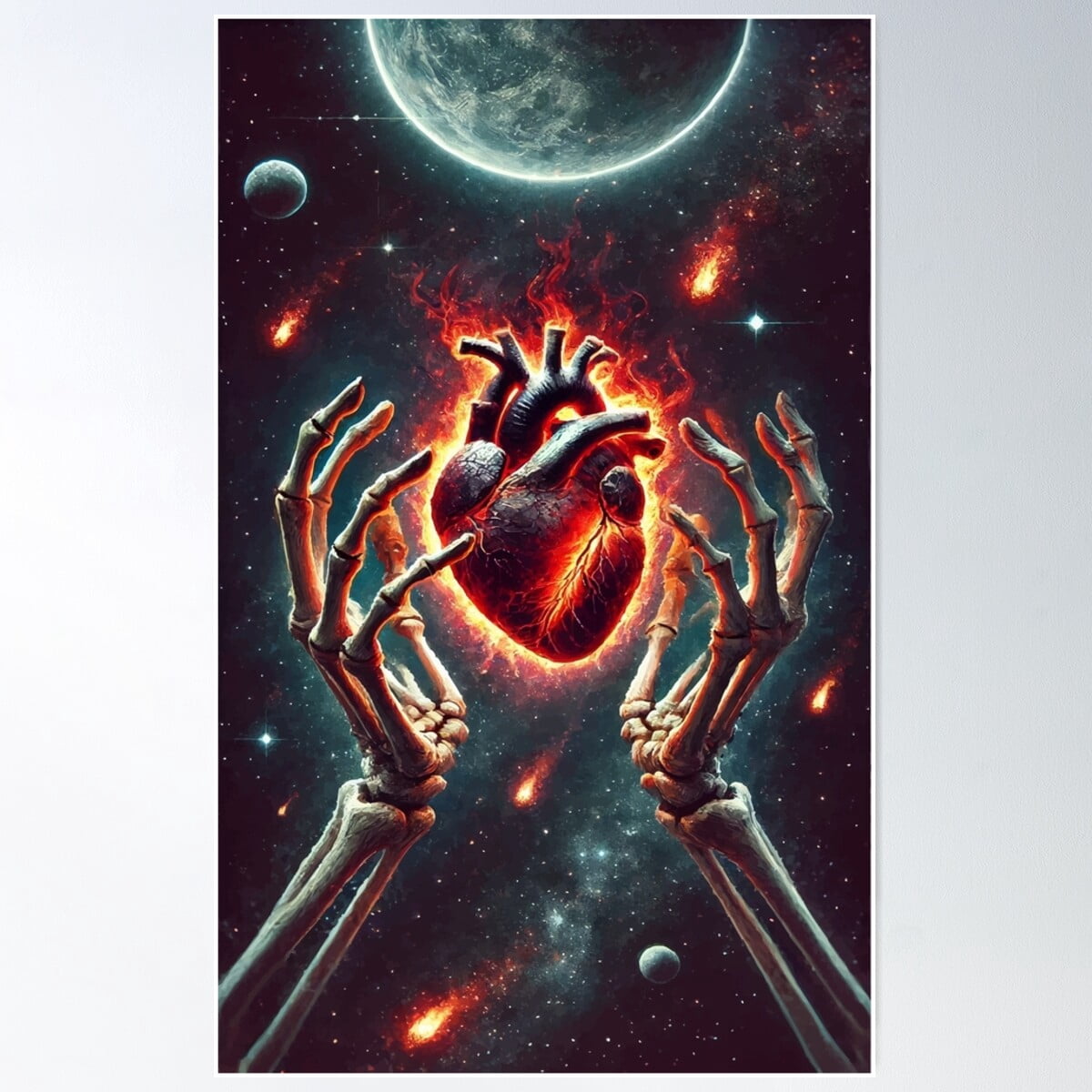 Flames Of Eternity: The Cosmic Heart Of Vengeance Poster Wall Art ...