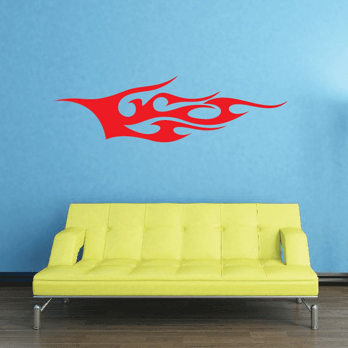 Flames Wall Decal - Vinyl Decal - Car Decal - SM030 - 36 Inches ...
