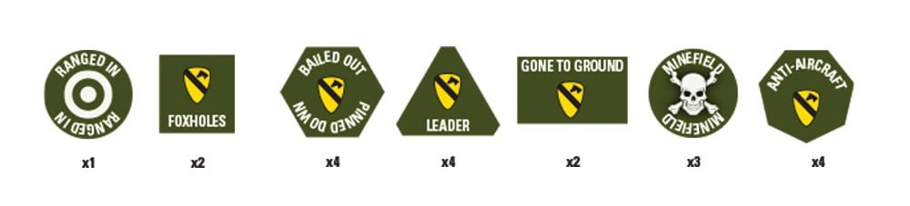Flames of War: 1st Cavalry Division (Airmobile) Token Set - Walmart.com