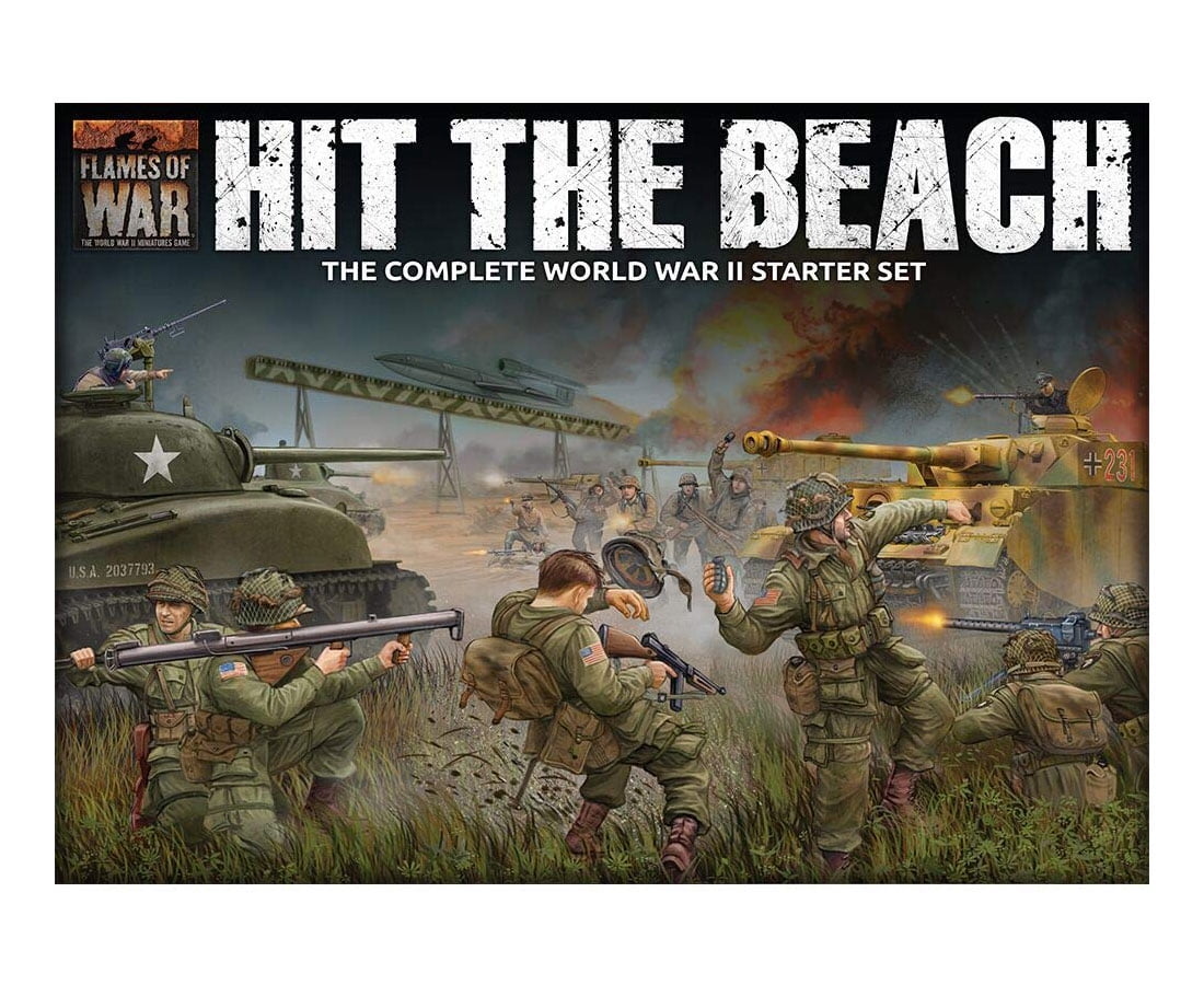 Flames of War: Hit the Beach: WWII Starter Set with Tanks, Figures, Rulebook, and Dice - Walmart.com