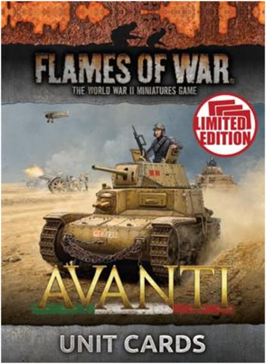 Battlefront Miniatures Flames of War Italian Avanti Unit Cards FOW ...